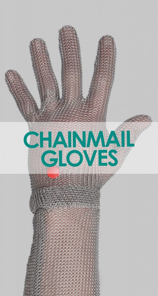 PPE Chainmail gloves, metallic aprons, work aprons and oversleeves